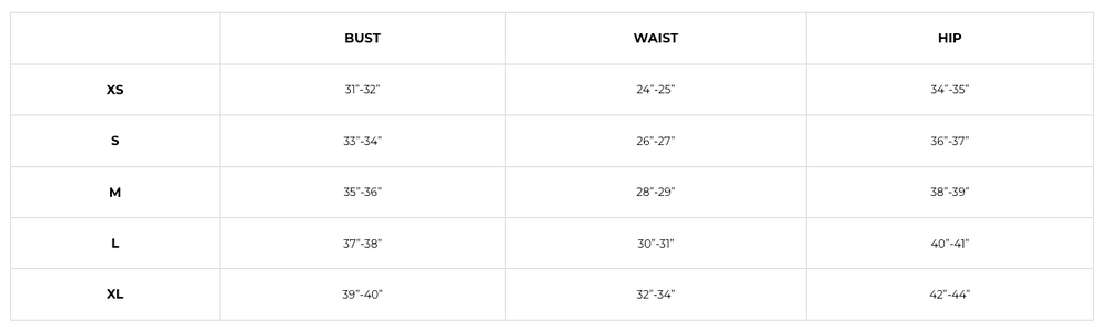 Comprehensive Size Guide for Women's Clothing | XS, S, M, L, XL ...